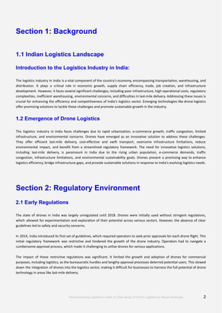 Revolutionizing Logistics in India_ A Case Study of Drone Logistics | PDF