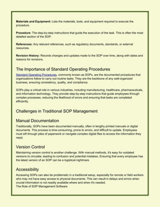 Revolutionizing Processes: The Impact of SOP Management Software on ...