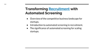 How Automated Screening Can Save You Hours | PPT