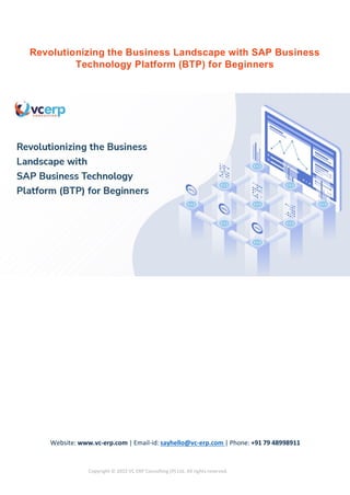 Revolutionizing the Business Landscape with SAP Business Technology ...