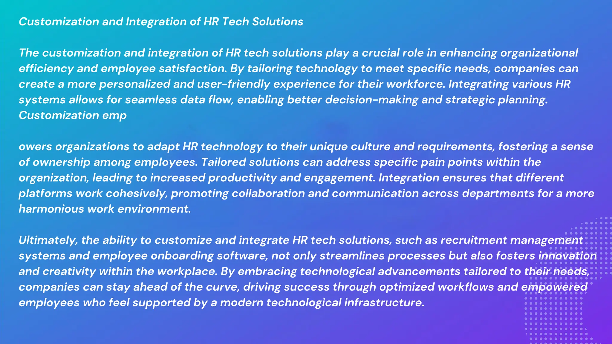 Revolutionizing The Workplace How HR Technology Drives Organizational ...
