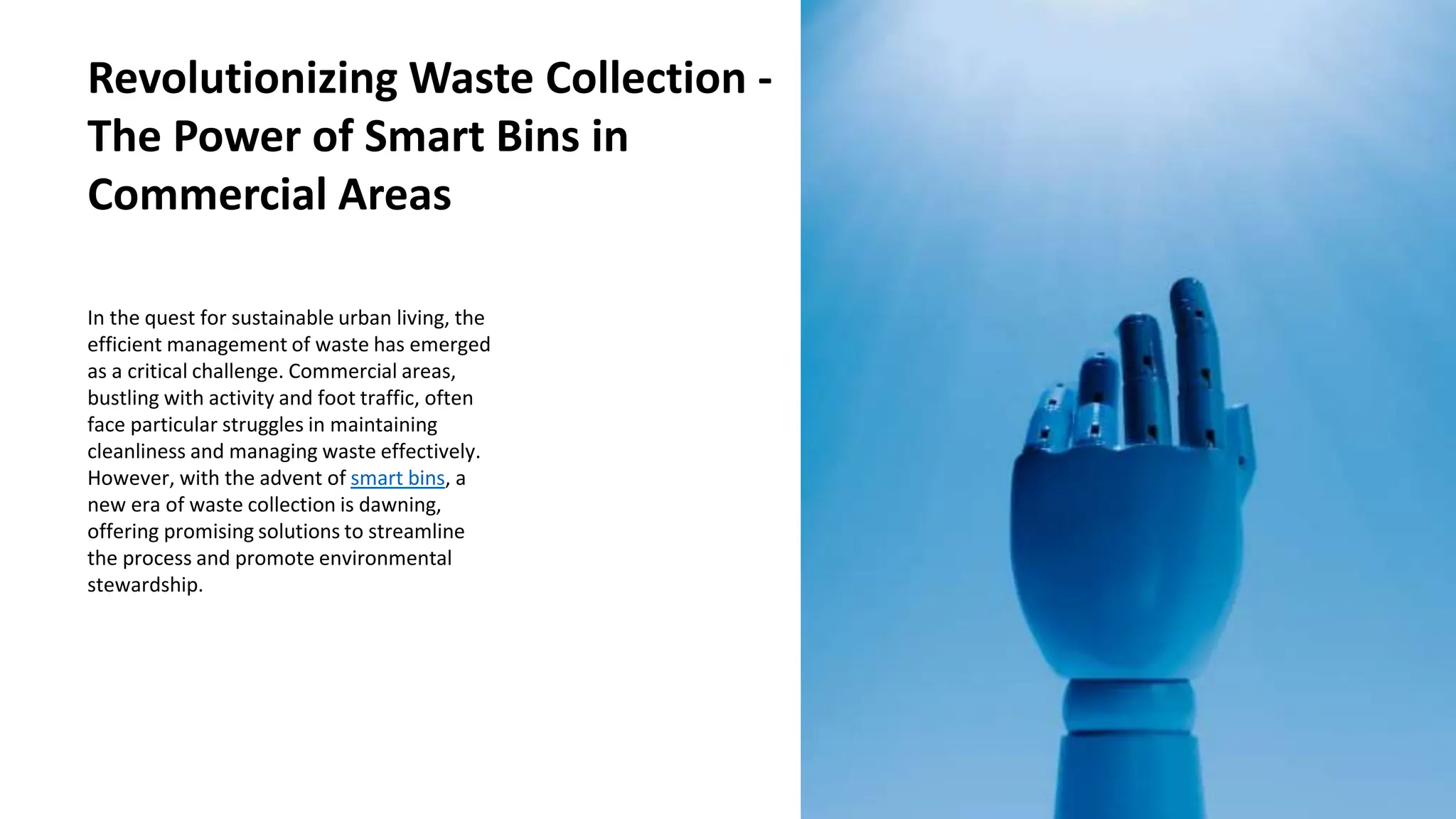 Revolutionizing Waste Collection - The Power of Smart Bins in ...