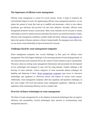 Revolutionizing Waste Management: Exploring the Future Technologies ...