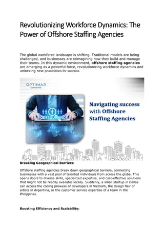 Revolutionizing Workforce Dynamics: The Power of Offshore Staffing ...
