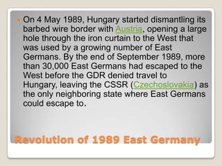 Revolution of 1989 East Germany | PPTX