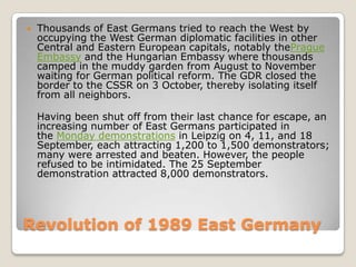 Revolution of 1989 East Germany | PPTX