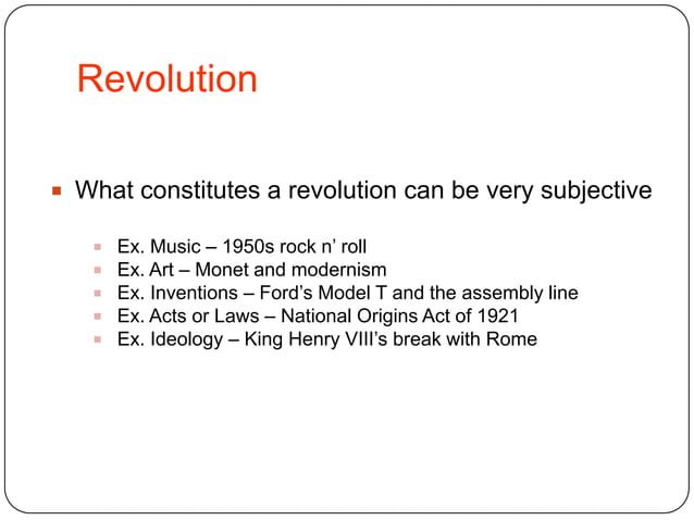 Revolution, Reaction, Reform in History - Theme Workshop 2012 | PPTX