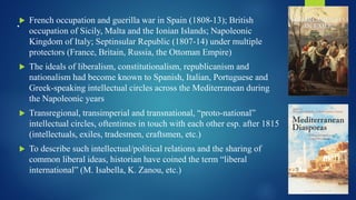 Revolutions and State Formation in Europe, 5th lecture: Mediterranean ...