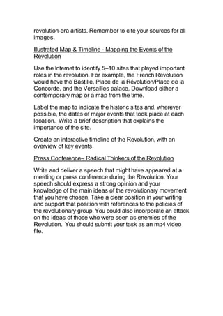 Revolutions assessment | PDF