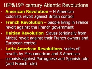 Revolutions causes compared (2016) | PPT