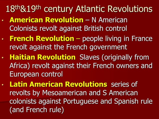 Revolutions causes compared (2016) | PPT