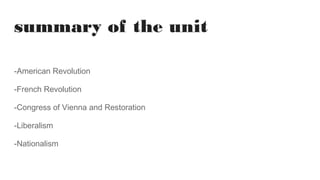 Revolutions, liberalism and nationalism | PPT