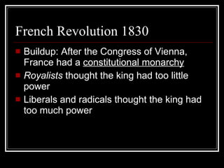 Revolutions of 1830& 1848 review | PPT