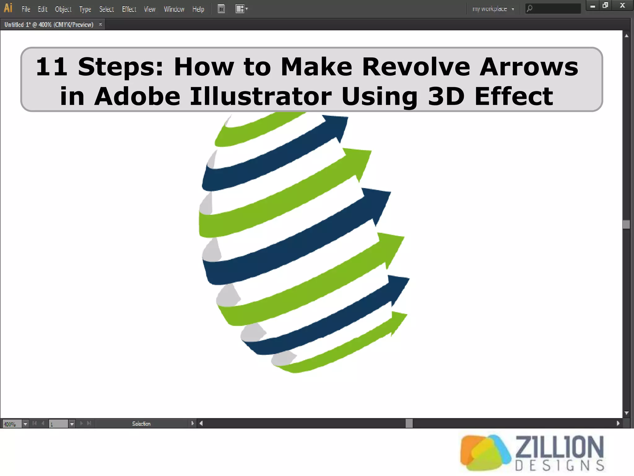 11 Steps: How to Make Revolve Arrows in Adobe Illustrator Using 3D Effect | PPTX