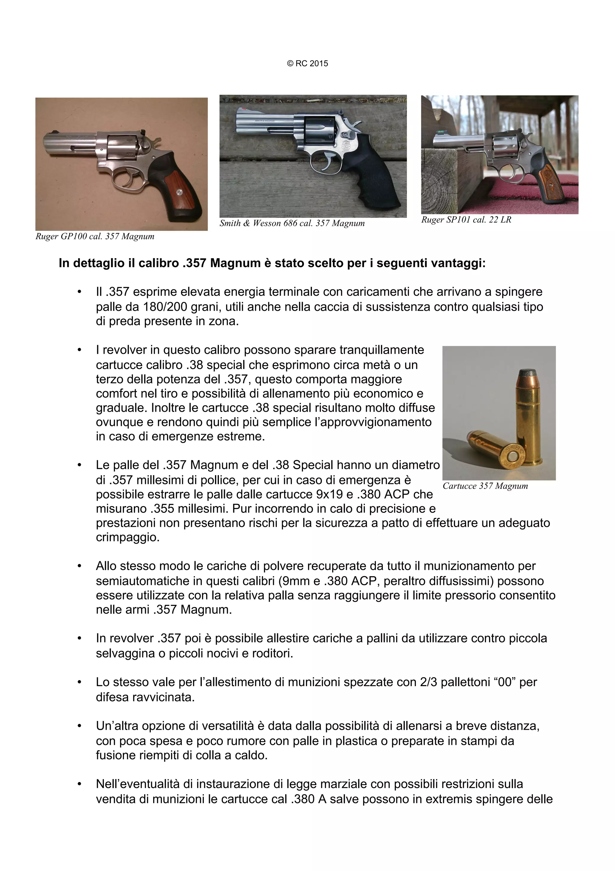Revolver armi shtf sopravvivenza prepper emergenza | PDF