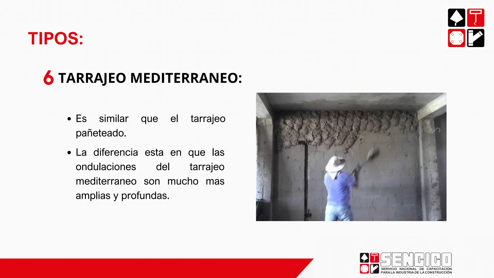 Tarrajeo, tipos de tarrajeos, empastados, solaqueos y otros ...