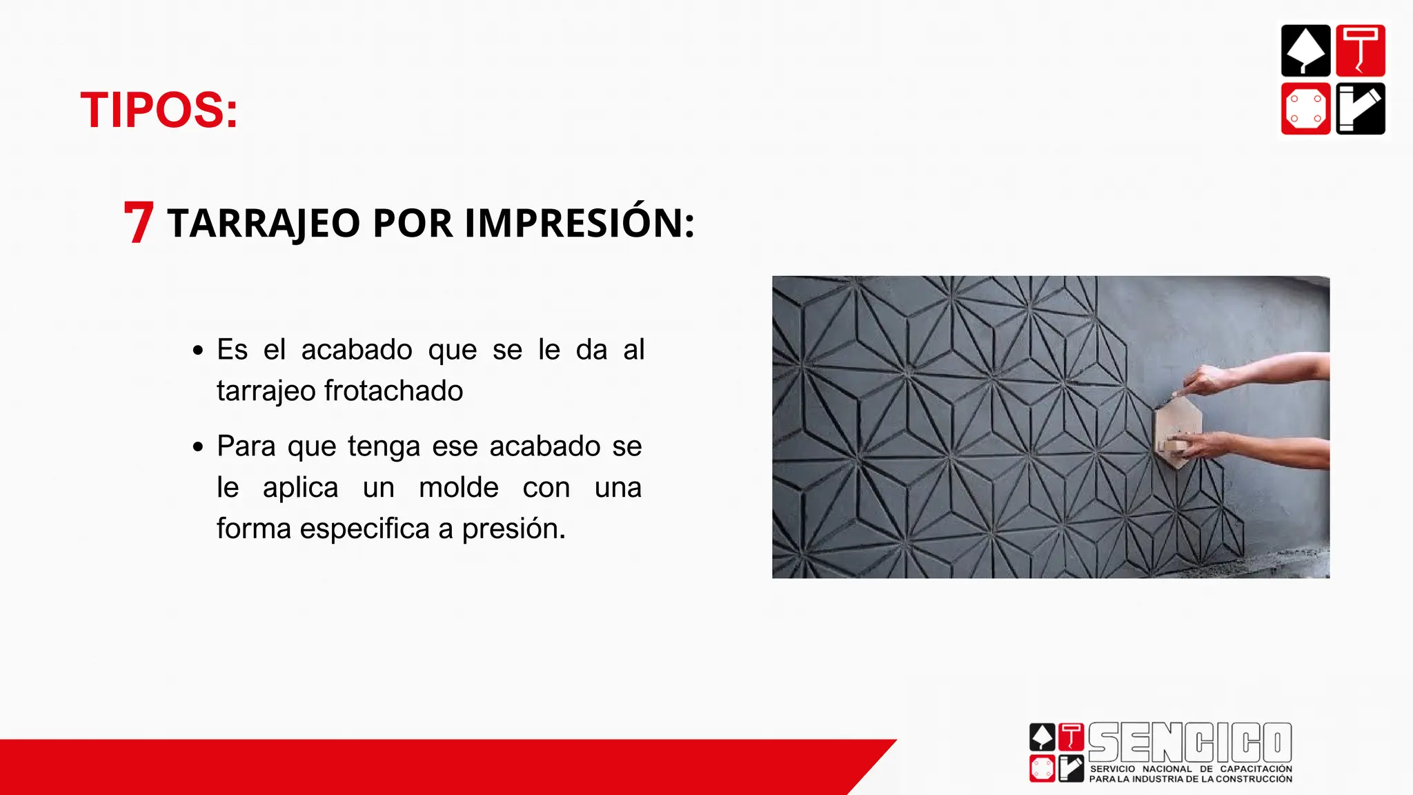 Tarrajeo, tipos de tarrajeos, empastados, solaqueos y otros ...