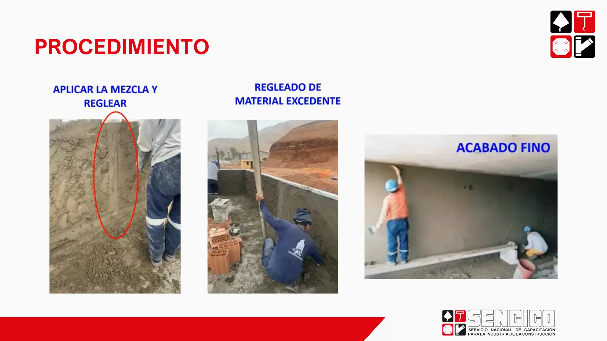 Tarrajeo, tipos de tarrajeos, empastados, solaqueos y otros ...