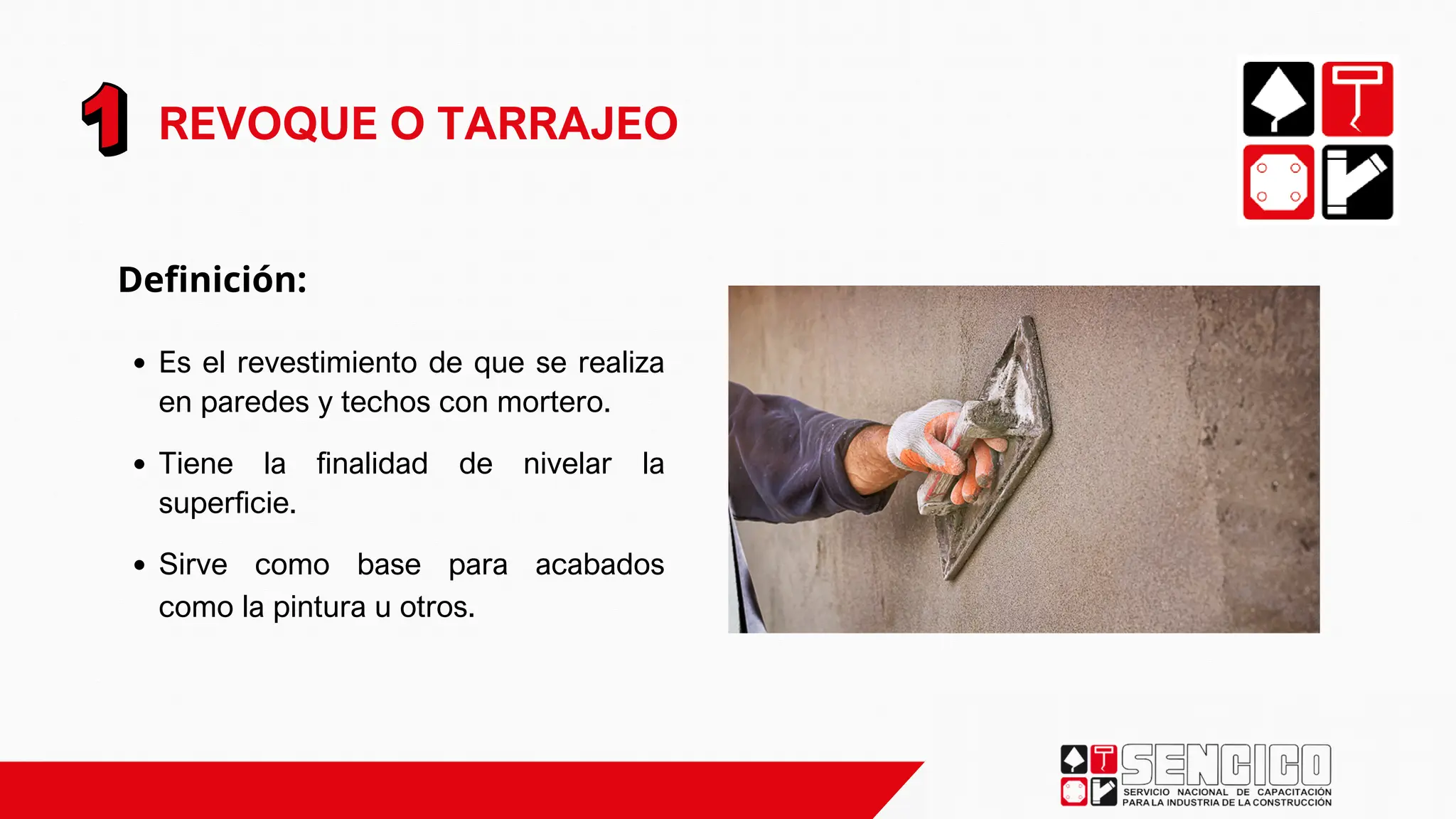 Tarrajeo, tipos de tarrajeos, empastados, solaqueos y otros ...