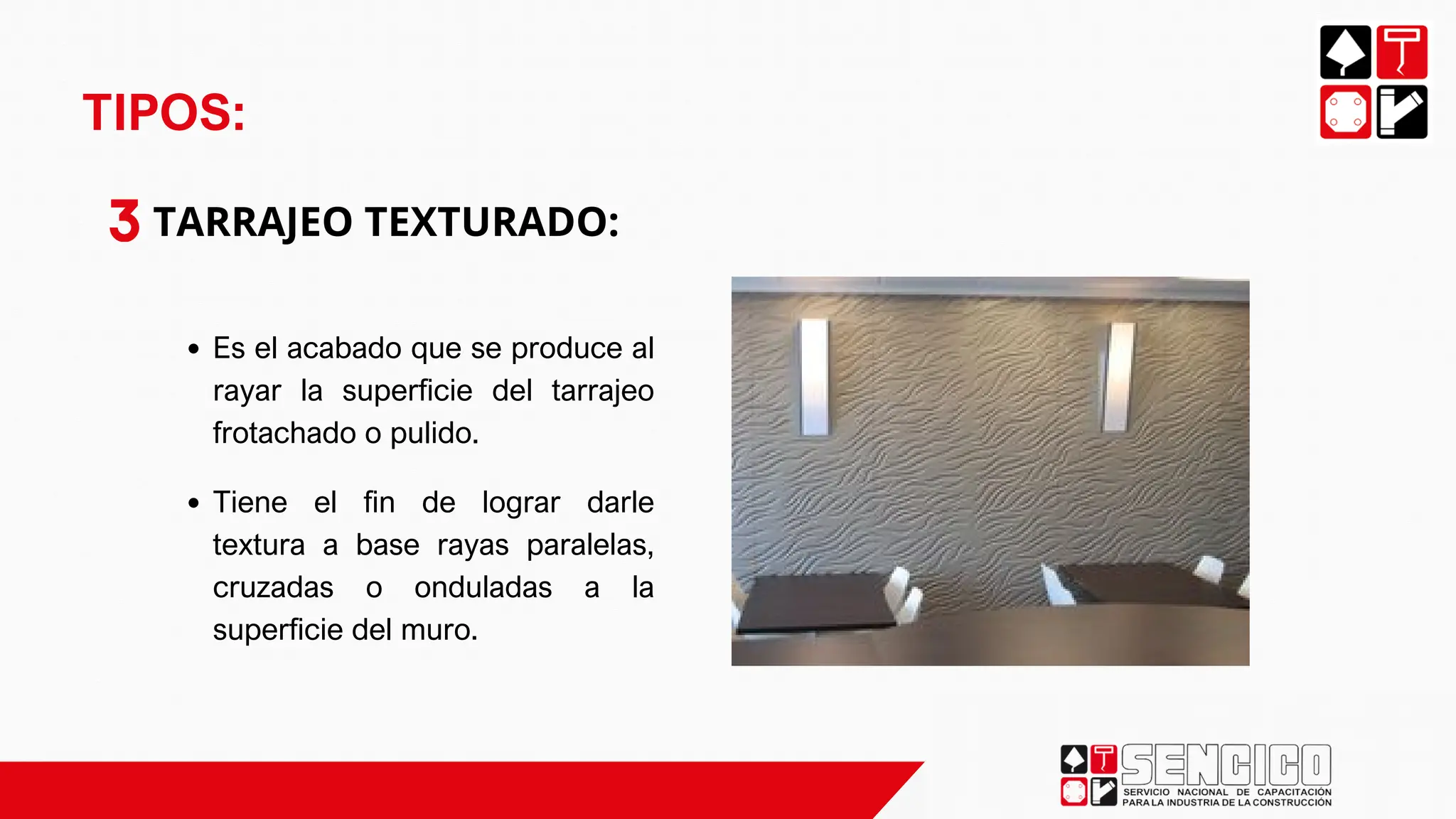 Tarrajeo, tipos de tarrajeos, empastados, solaqueos y otros ...