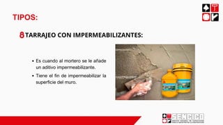 Tarrajeo, tipos de tarrajeos, empastados, solaqueos y otros ...