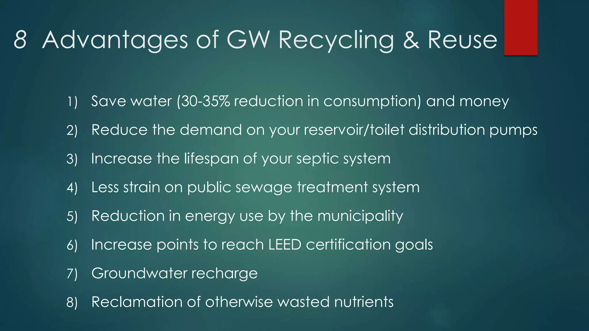 GREY WATER RECYCLING SYSTEM | PPTX