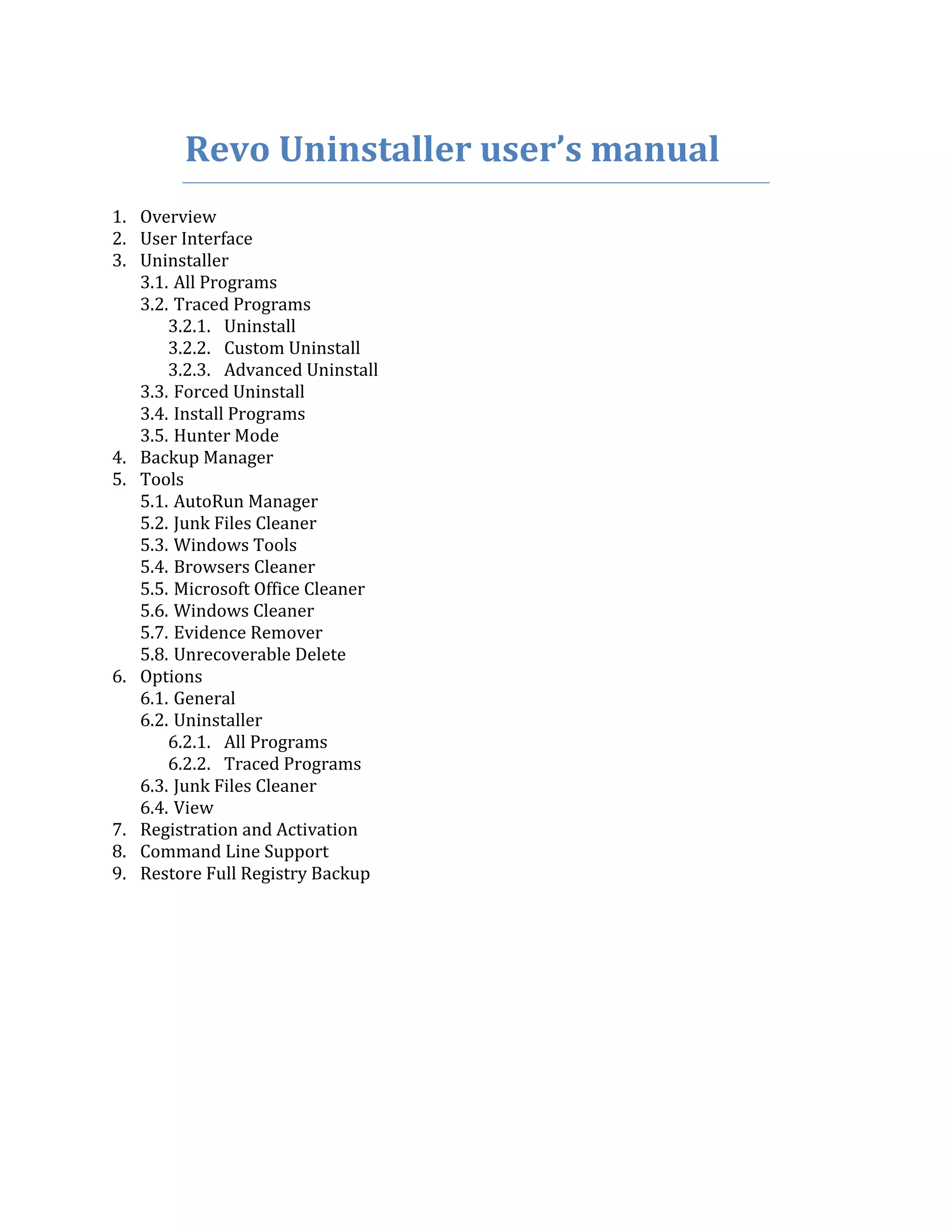 Revo Uninstaller Pro Help | PDF