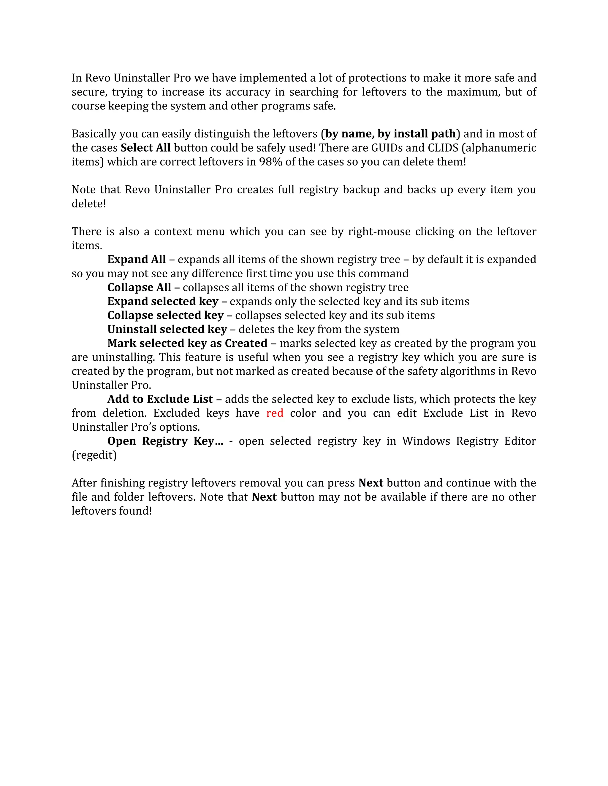 Revo Uninstaller Pro Help | PDF