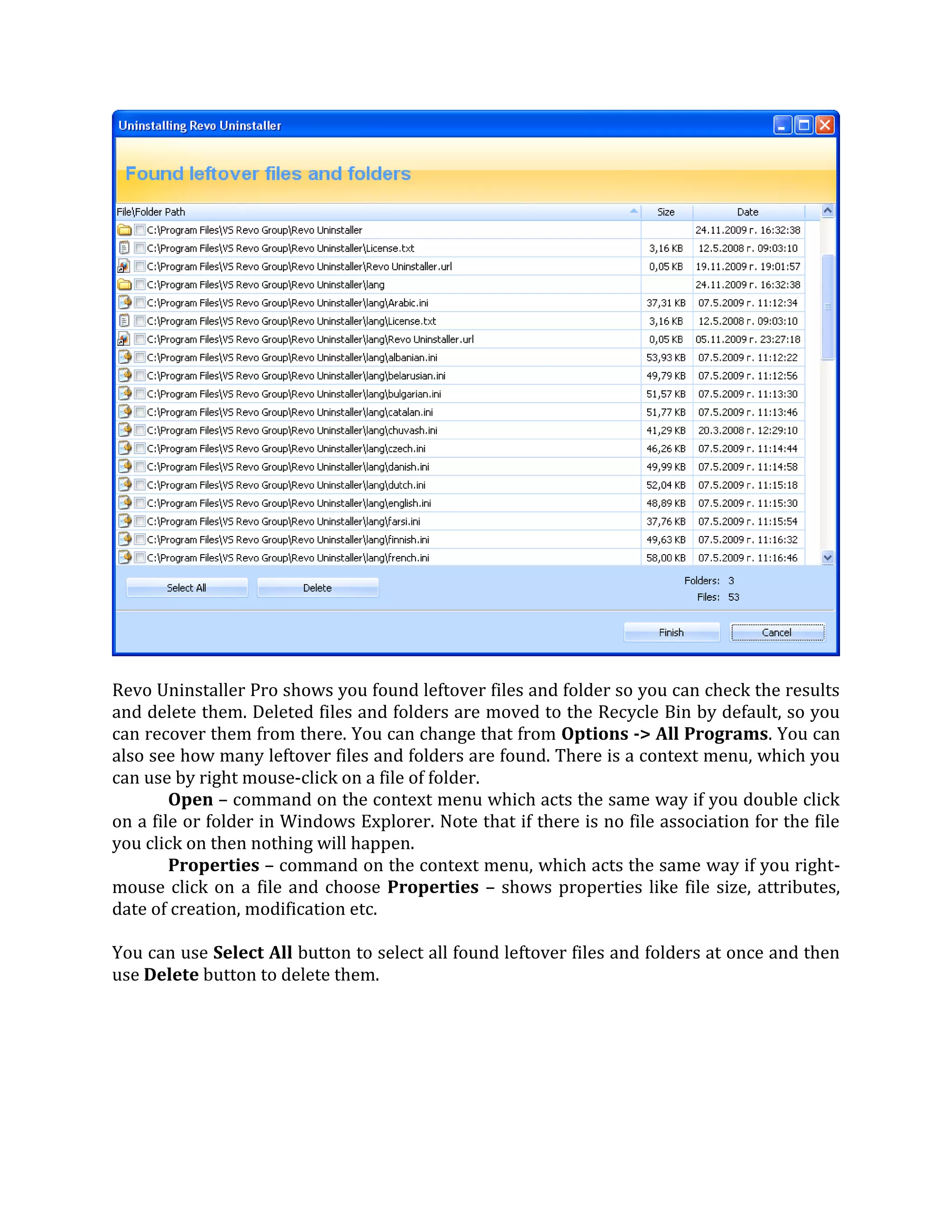 Revo Uninstaller Pro Help | PDF