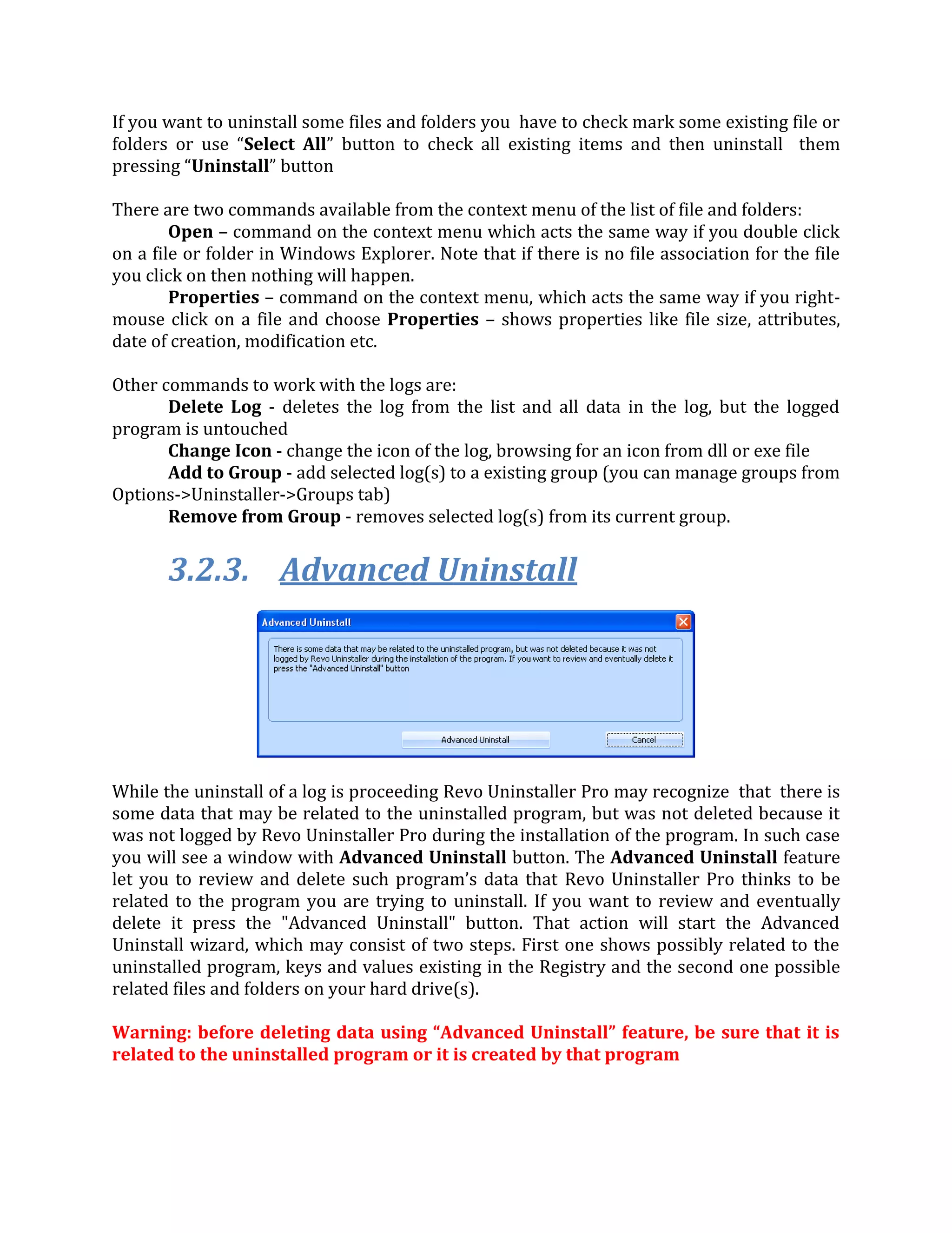 Revo Uninstaller Pro Help | PDF