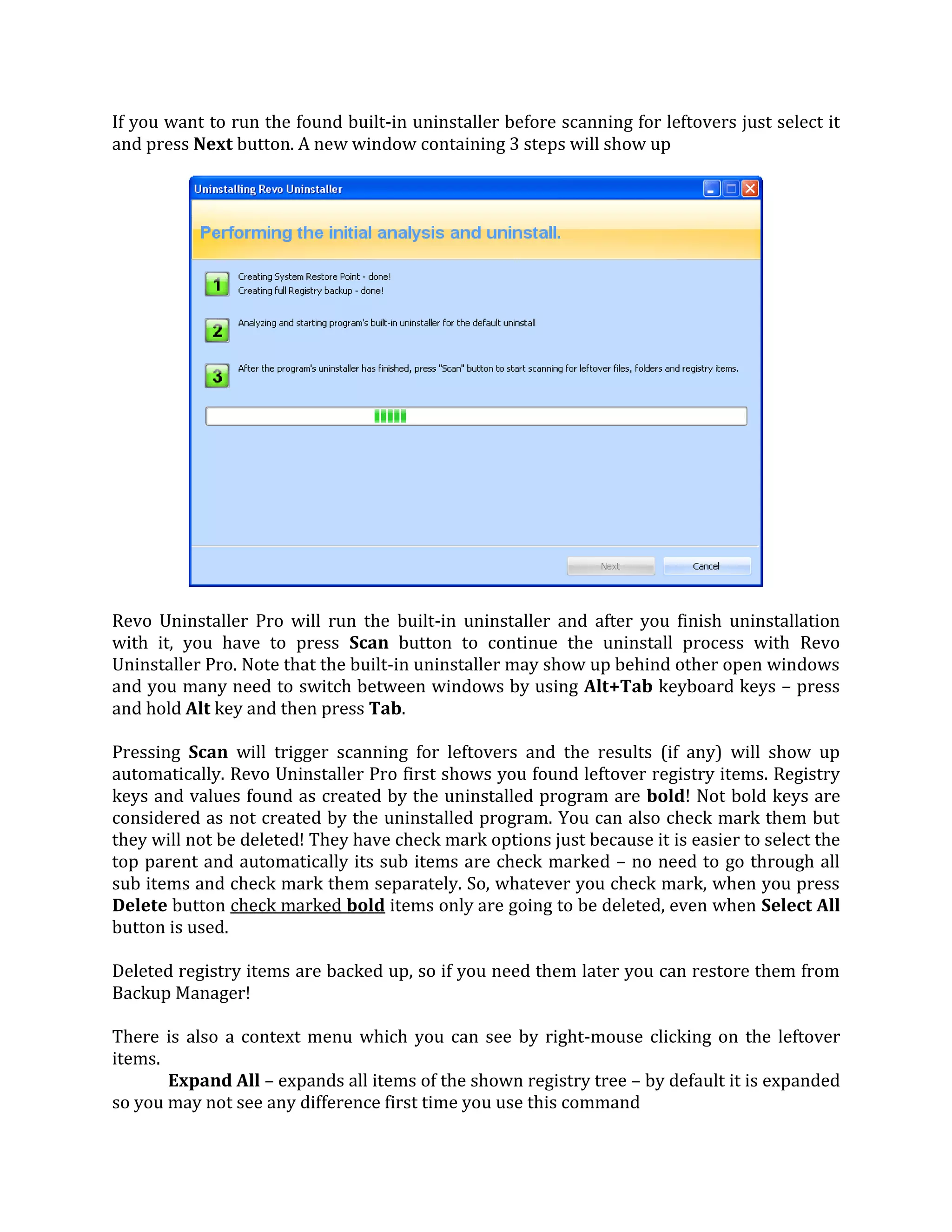 Revo Uninstaller Pro Help | PDF