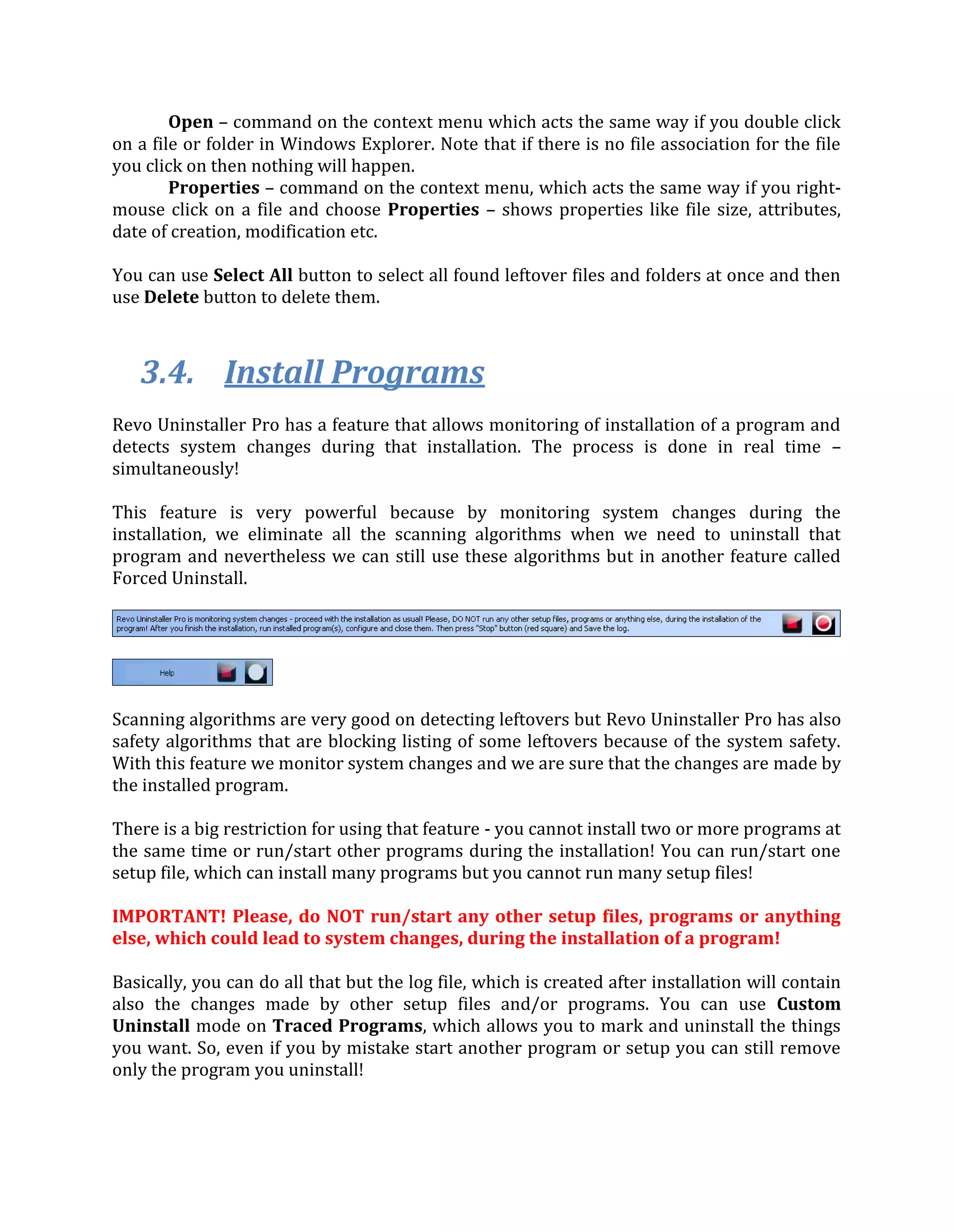 Revo Uninstaller Pro Help | PDF