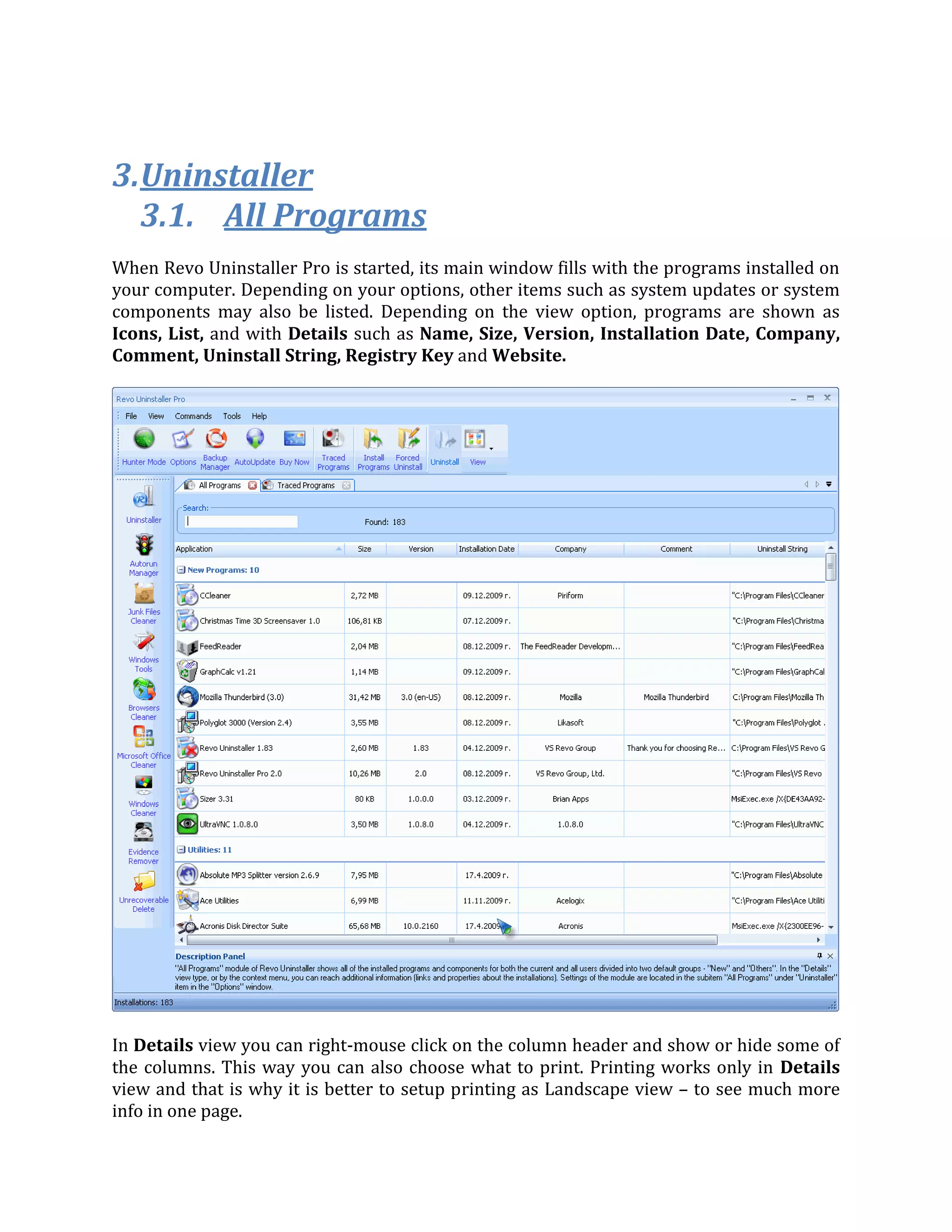 Revo Uninstaller Pro Help | PDF