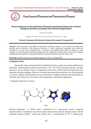 Asian Journal of Biochemical and Pharmaceutical Research Recent ...