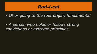 Radical, Redefining Normal: Part 2, Community | PPT