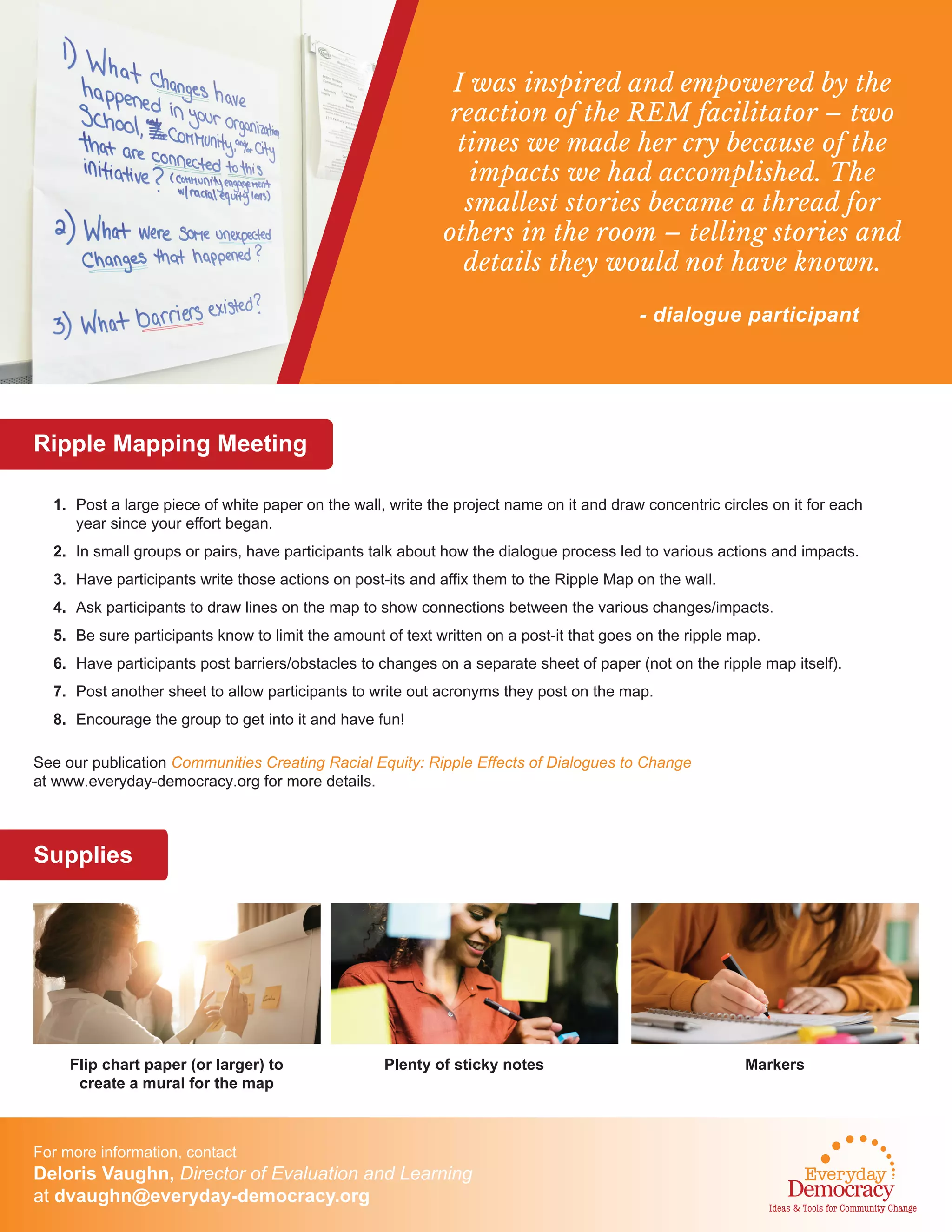 Ripple Effects Mapping Tip Sheet for Evaluating Community Engagement | PDF
