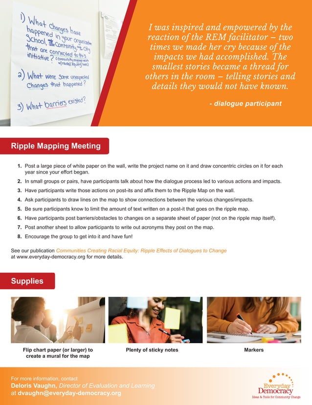 Ripple Effects Mapping Tip Sheet for Evaluating Community Engagement | PDF