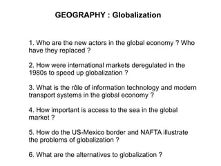Revsion powerpoint for English European Section | PPT