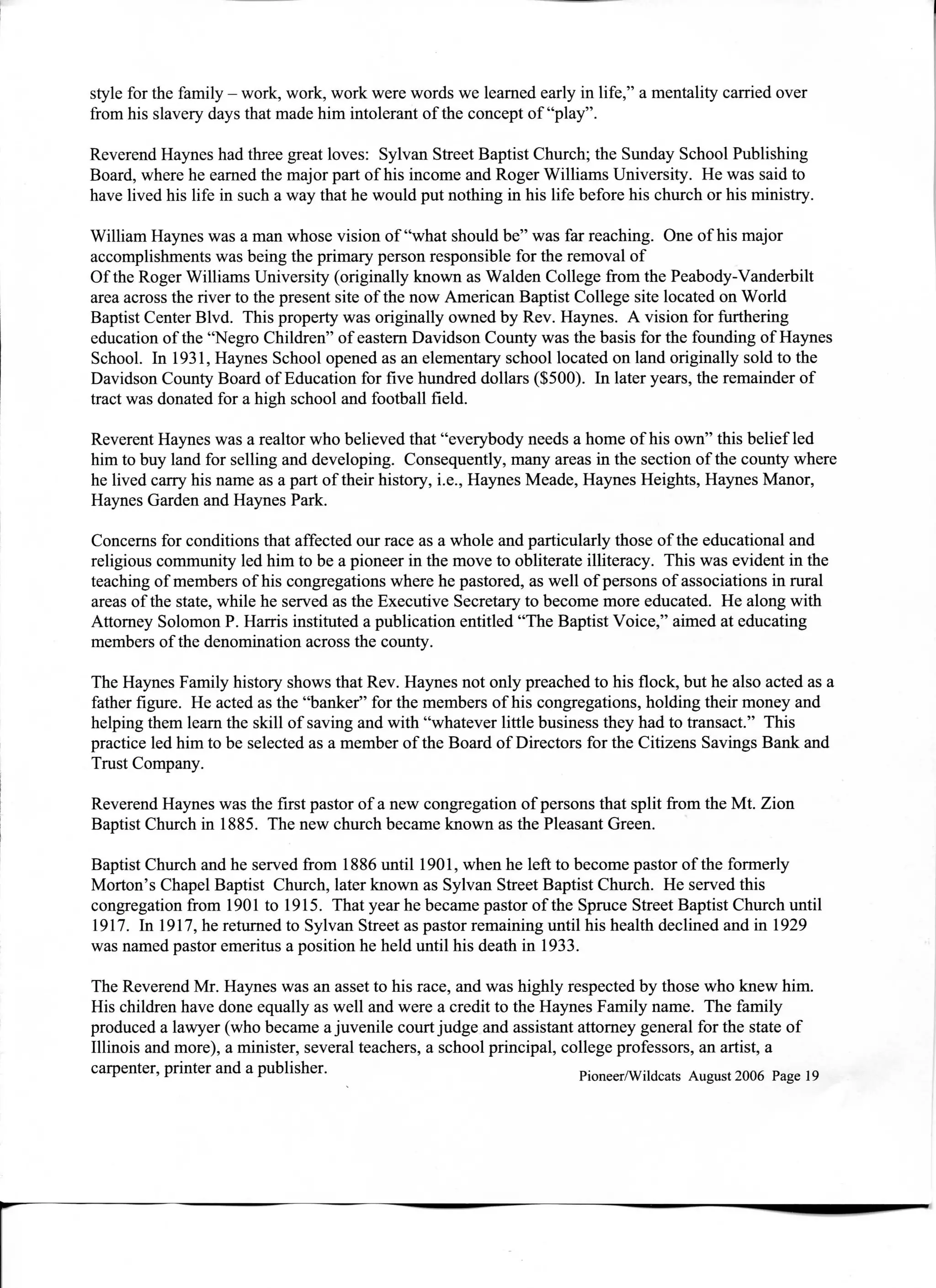 Rev william haynes | PDF