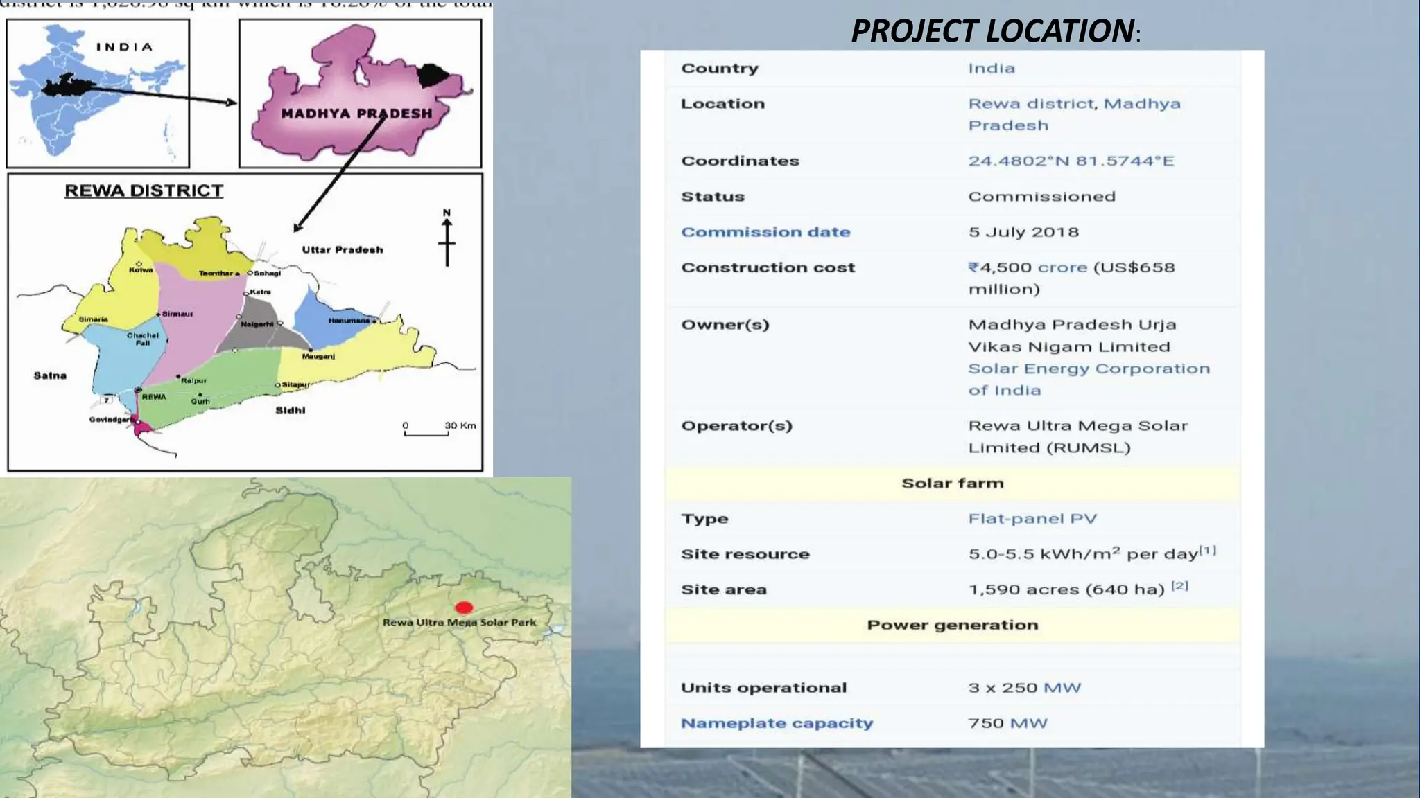 Rewa Ultra Mega Solar Project Presentation | PPTX