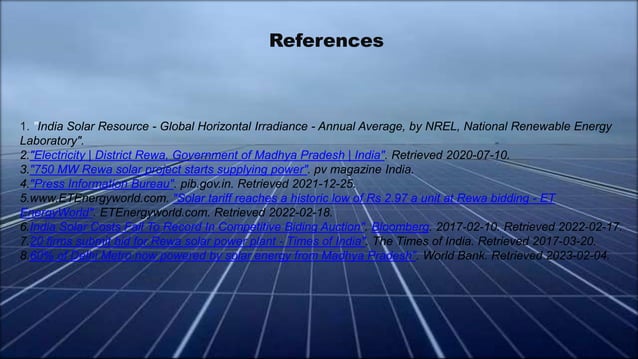Rewa Ultra Mega Solar Project Presentation | PPTX