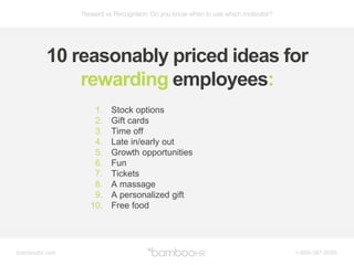 Reward Vs Recognition: Do You Know When To Use Each Motivator? | PPT