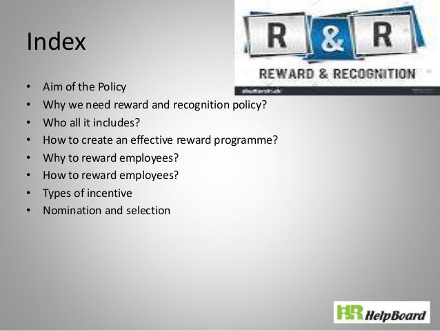 Reward and Recognition Policy | PPTX