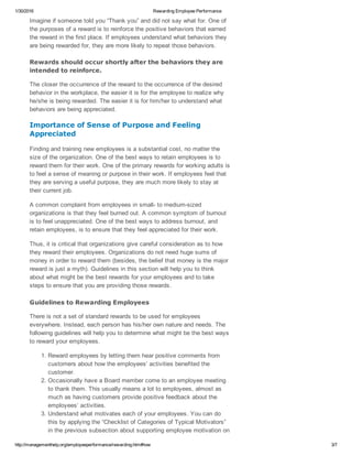 Rewarding employee performance | PDF