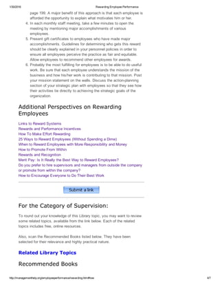Rewarding employee performance | PDF