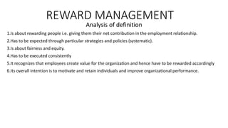 Reward management | PPTX | Human Resources | Business