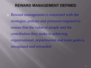 Reward management ( part 1 ) | PPTX