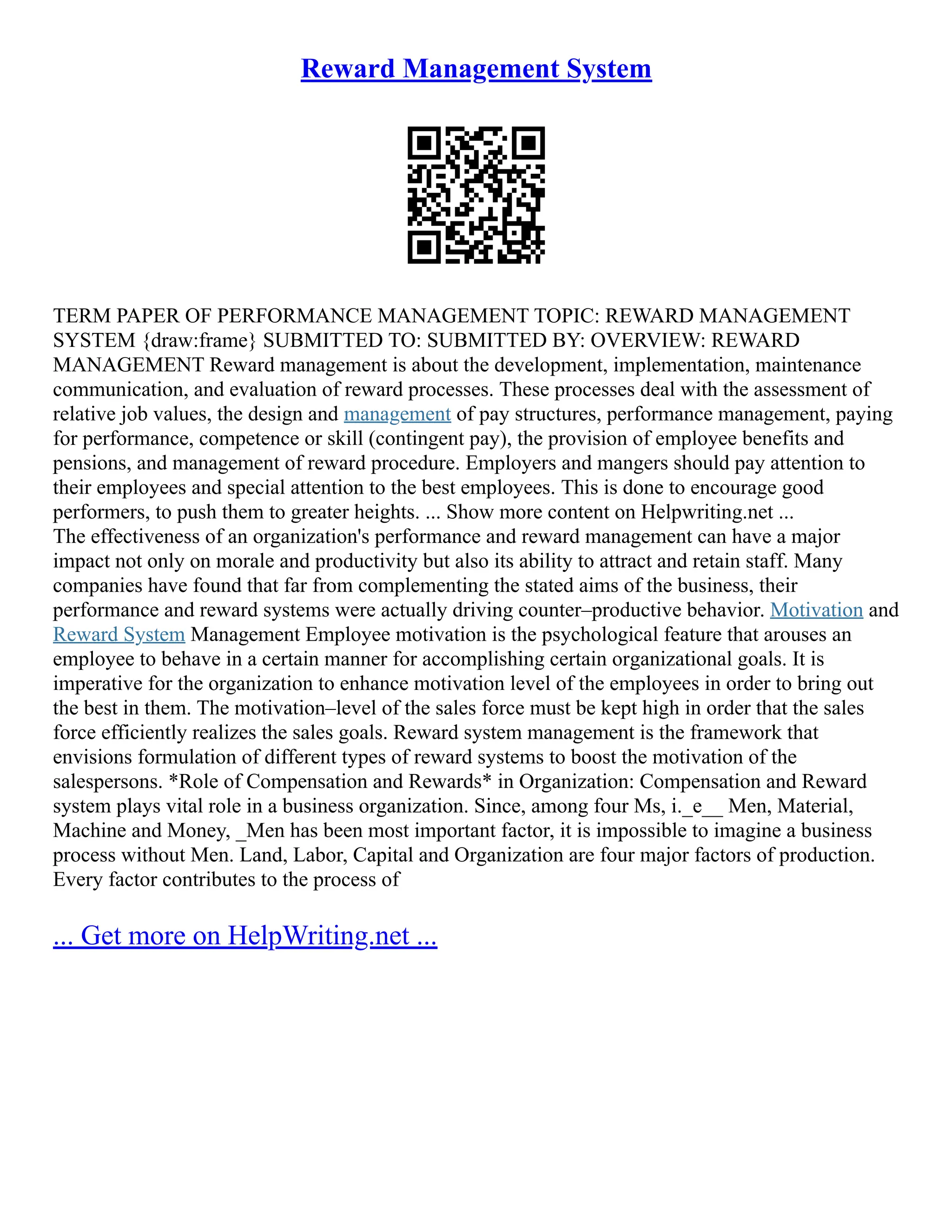 Reward Management System | PDF