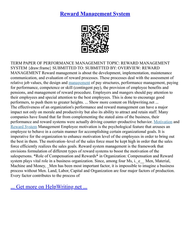 Reward Management System | PDF