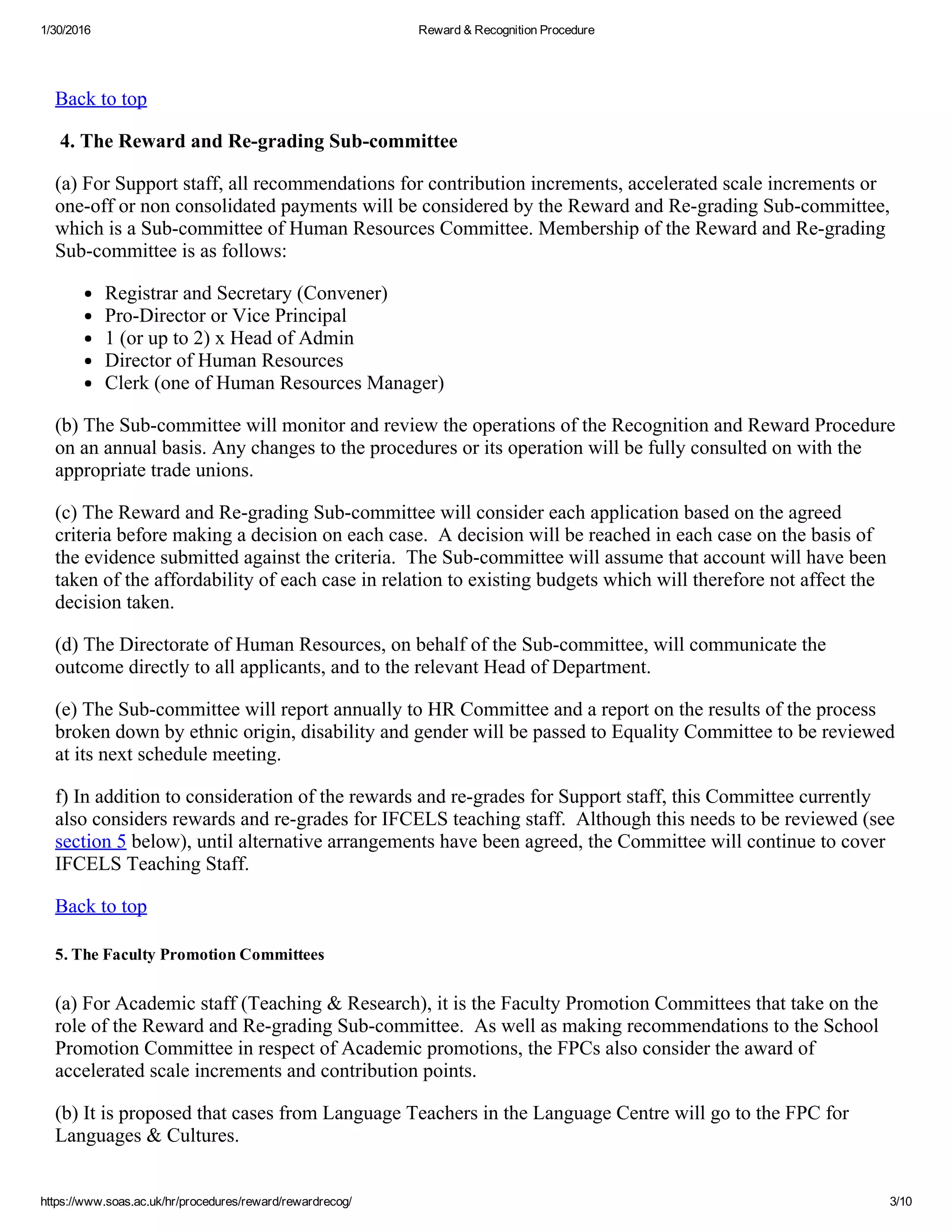 Reward &recognition procedure | PDF